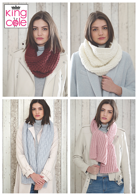 Ravelry: 5184 Snoods and Scarves pattern by King Cole Ltd