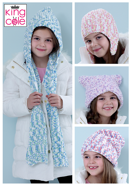 Ravelry: 4538 Hats and Scarf pattern by King Cole Ltd