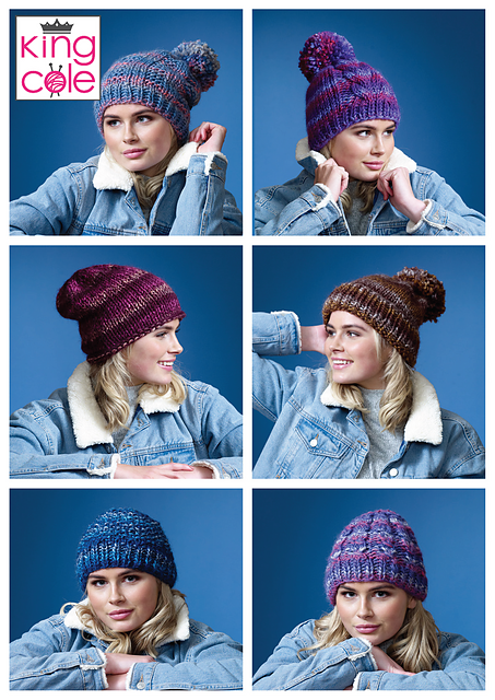 Ravelry: 5173 Hats pattern by King Cole Ltd
