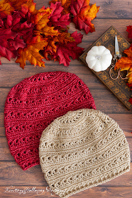 Ravelry: Very Slouchy V-Stitch Hat pattern by Kirsten Holloway