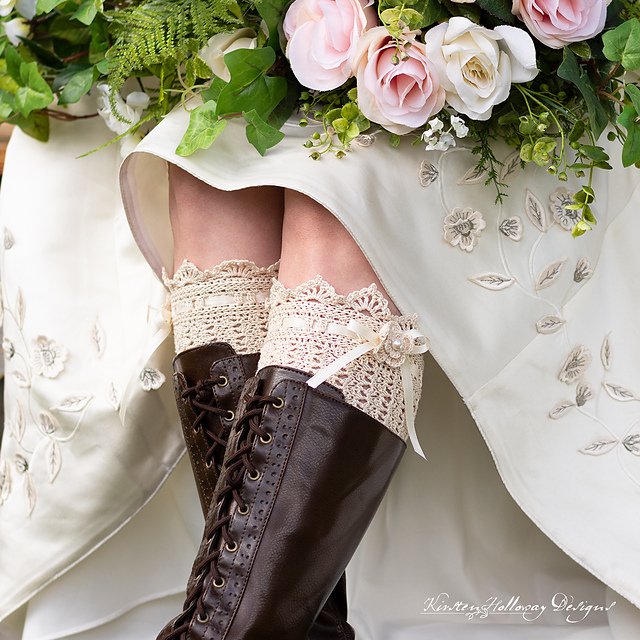 Ravelry: Wrapped in Lace Boot Cuffs pattern by Kirsten Holloway