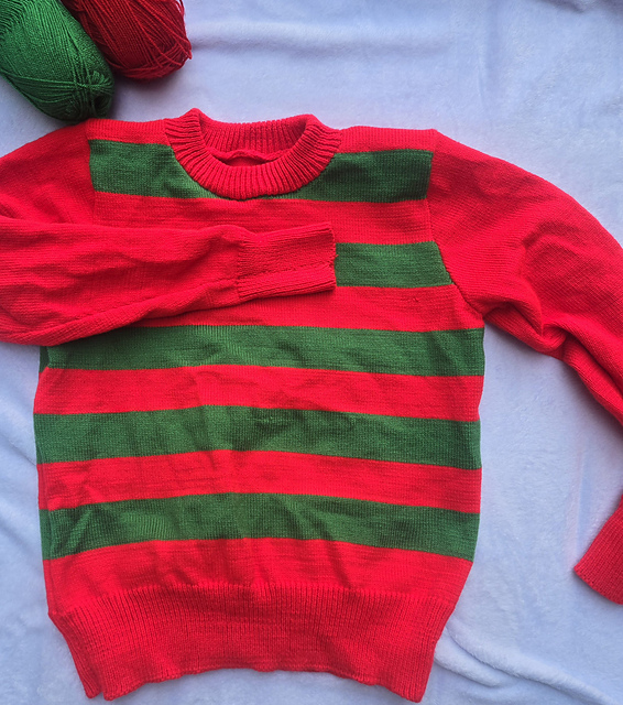 Ravelry: KittyIchigo1's Freddy Krueger sweater