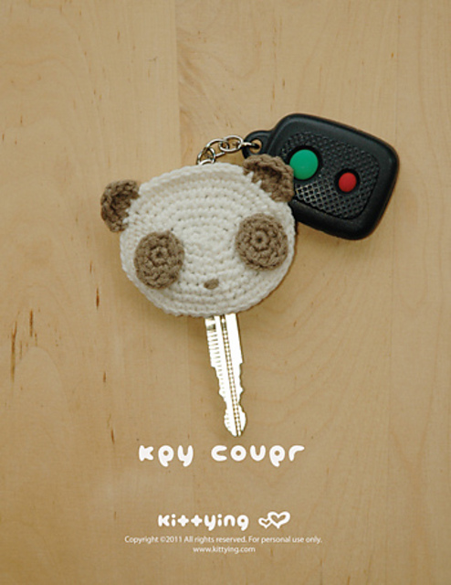 Ravelry: Panda Key Cover pattern by Kittying Ying