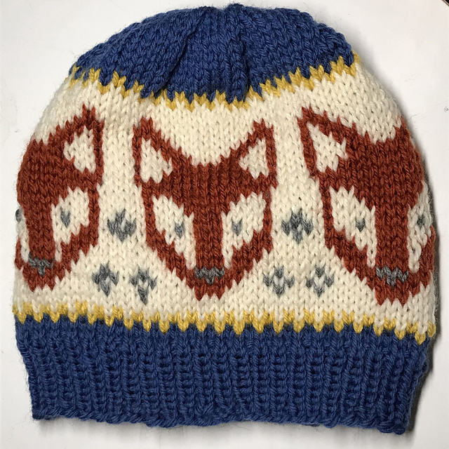 Ravelry: Fair Isle Fox Hat pattern by Jen Kone
