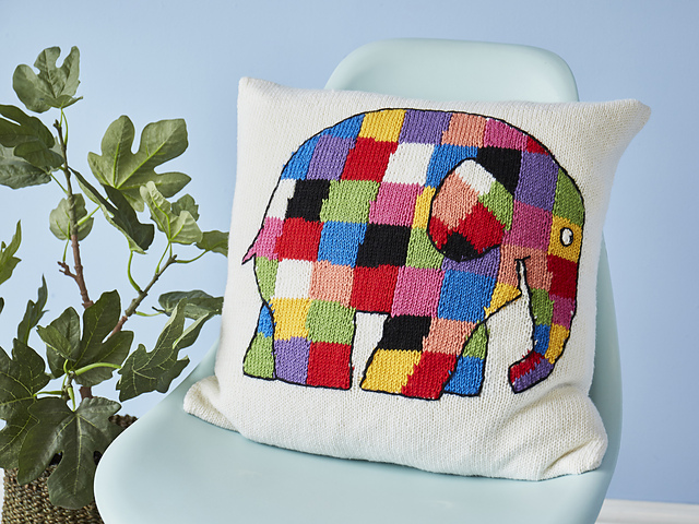 Ravelry: Elmer the Elephant Cushion pattern by Vikki Bird