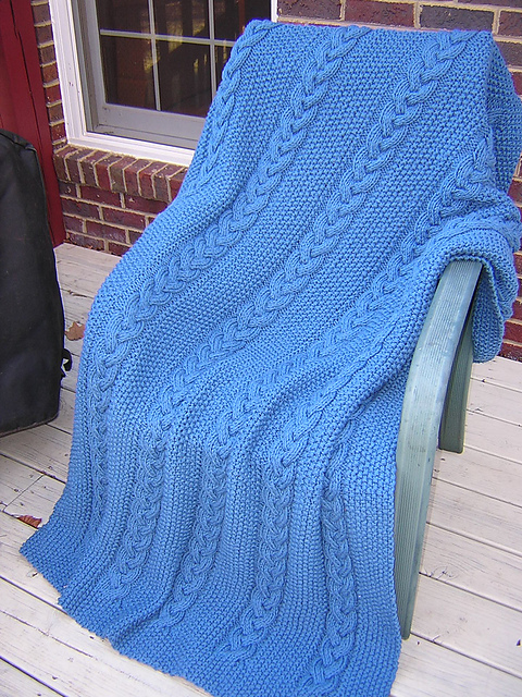 Ravelry: Double Imagine Knit Afghan #1186A pattern by Lion Brand Yarn