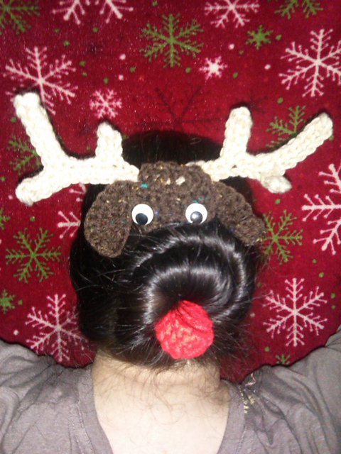Ravelry: Rudolph the Red-Nosed Reindeer Hairdo Ornament pattern by ...