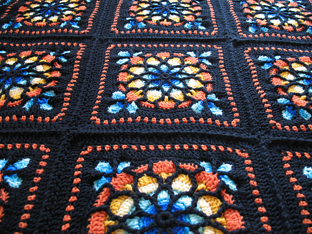 Ravelry: KnitSister1's Stained Glass Window Afghan