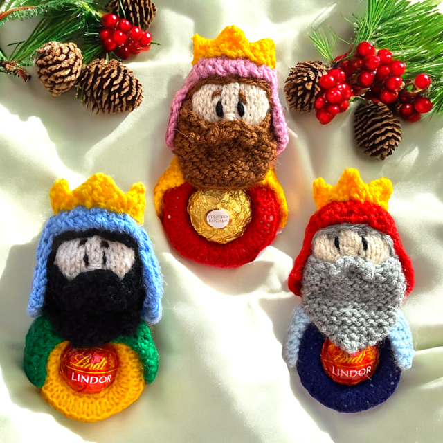 Ravelry: Christmas Nativity Kings Hanging Choc Decoration pattern by ...