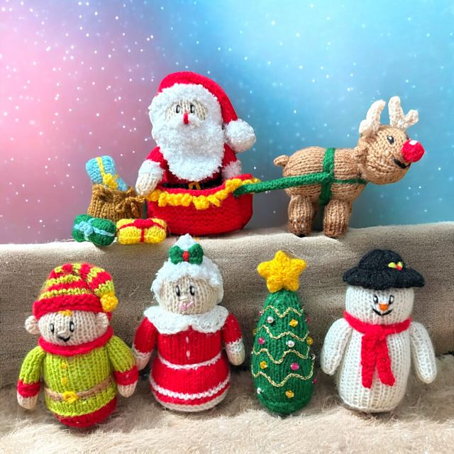 Ravelry: Christmas Santa Play Set Figures - Elf Snowman pattern by ...