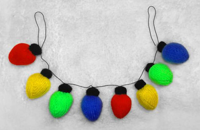 Ravelry: Christmas Lightbulb Garland pattern by Rebecca Roberts