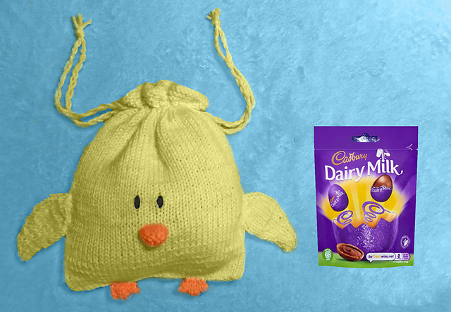 Ravelry: Easter Chick Drawstring Bag 15cms x 20 cms pattern by Rebecca ...