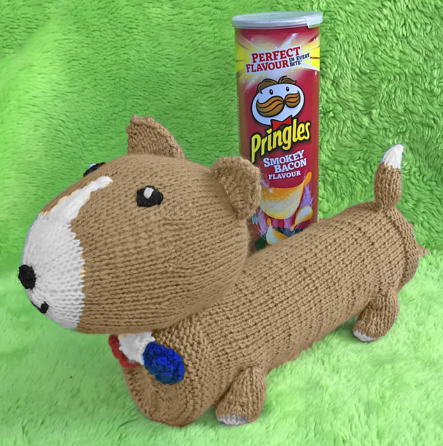 Ravelry: Royal Jubilee Corgi Pringle Tube Cover pattern by Rebecca Roberts