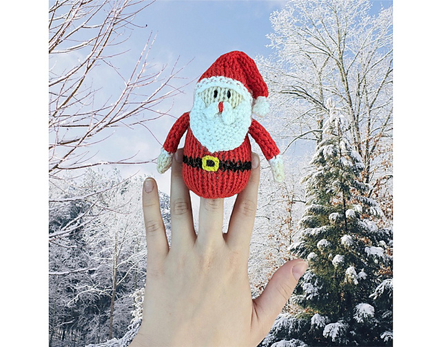 Ravelry: Father Christmas Santa Claus Finger Puppet pattern by Rebecca ...