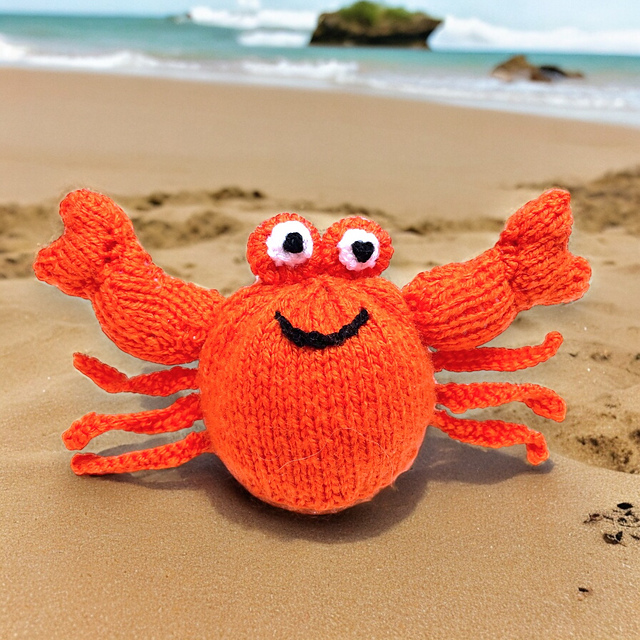 Ravelry: Crab Chocolate Orange cover / 13cms Sea toy pattern by Rebecca ...