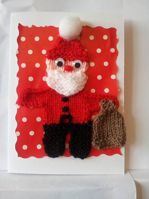 Ravelry: Father Christmas Greeting card pattern by Nicola Valiji