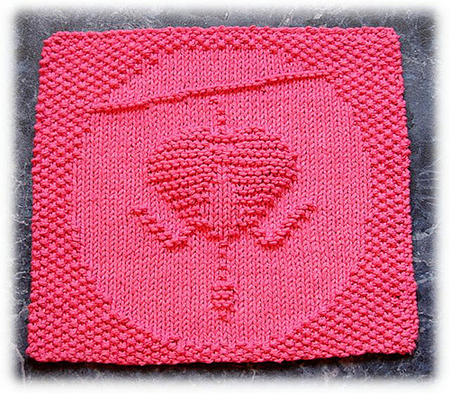 Ravelry: Bleeding Heart Dishcloth pattern by Rachel van Schie