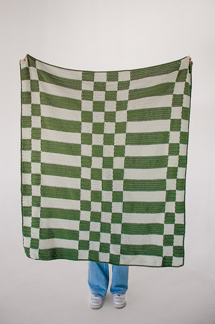 Ravelry: Checks And Stripes Throw pattern by Janine Myska