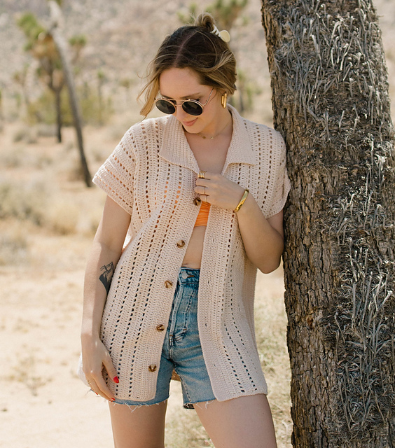 Ravelry: Coachella Valley Button-Up pattern by Janine Myska
