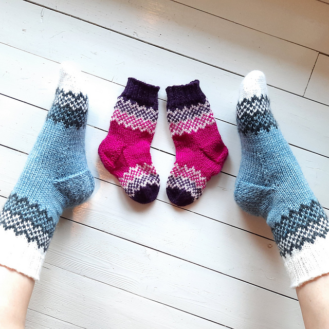 Ravelry: Nordic glacier socks pattern by Jaana Talvitie
