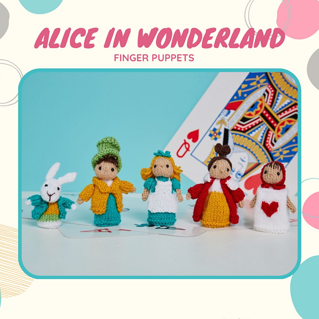 Ravelry: Alice in Wonderland Finger Puppets pattern by Sachiyo Ishii