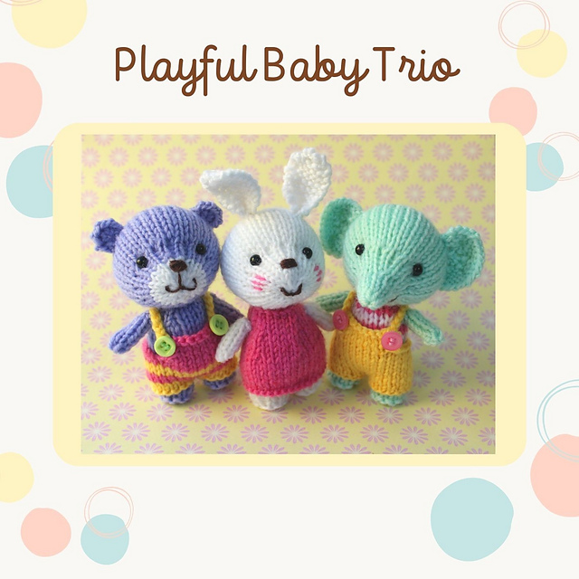 Ravelry: Playful Baby Trio pattern by Sachiyo Ishii