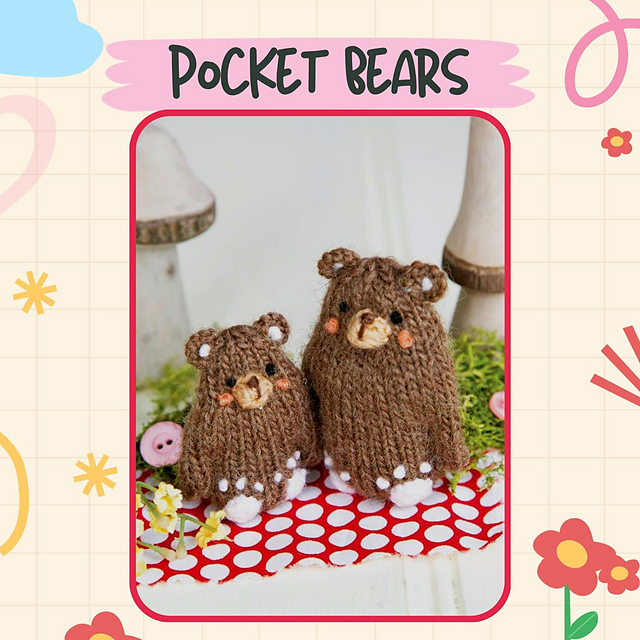 Ravelry: Pocket Bears pattern by Sachiyo Ishii