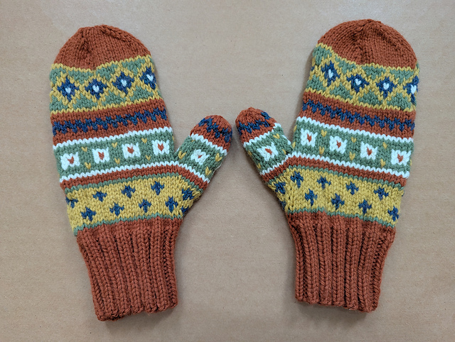 Ravelry: Scrappiness Happiness Mittens pattern by K. Cox