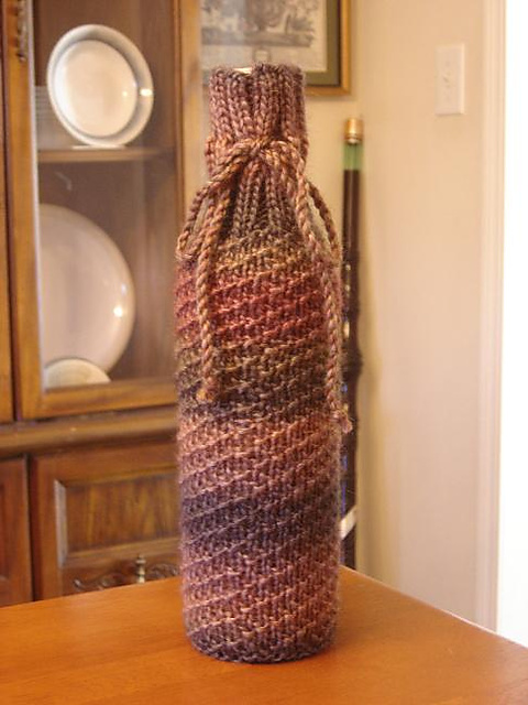 Ravelry: Swirled Wine Bottle Cozy pattern by Tara Mercer