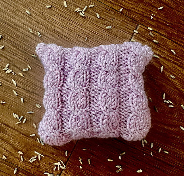 Ravelry: Cable Lavender Pillow pattern by Knitting-a-GoGo