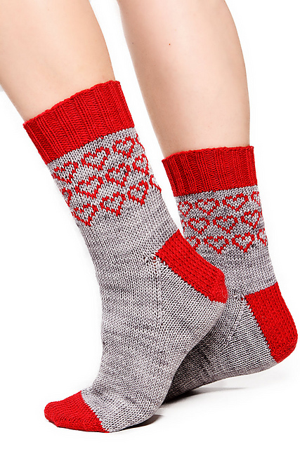 Ravelry: Valentine's Heart Socks pattern by Alissa Barton
