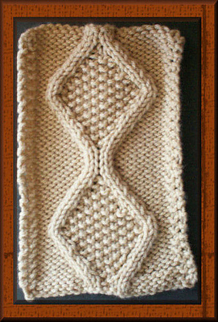 Ravelry: Trace Diamond Moss cable pattern by Heather Gibbs