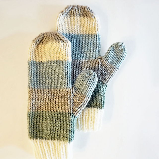 Ravelry: Striped Mittens pattern by Madeline Nancy