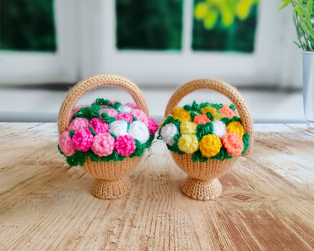 Ravelry: K105 Basket with roses pattern by Svetlana Zabelina