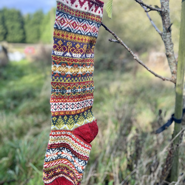 Ravelry: Fair Isle Christmas Stocking pattern by Jane Dean