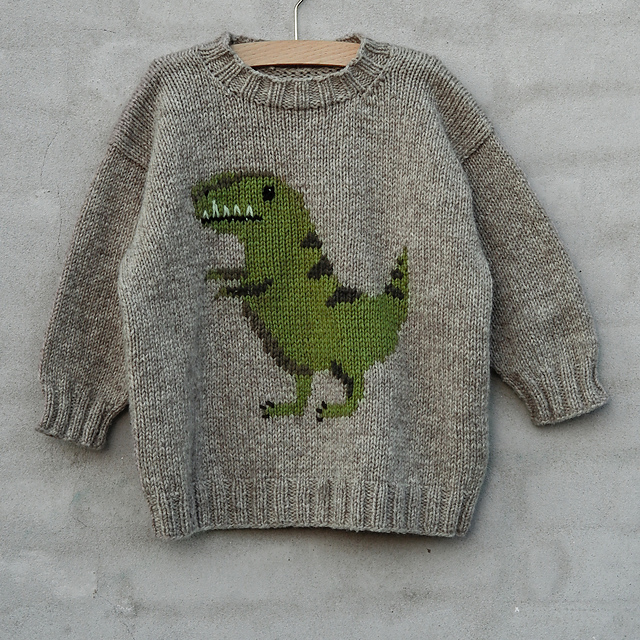 Ravelry: Dinosaur Sweater pattern by Pernille Larsen