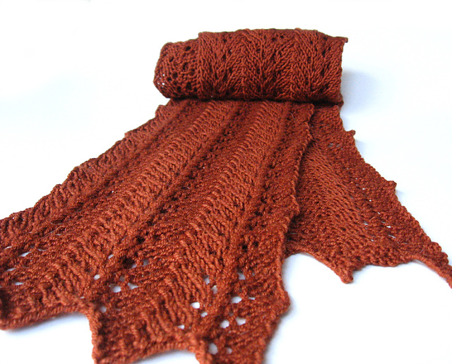 Ravelry: Twisted Minuet Lacey Scarf pattern by Kendra Ann