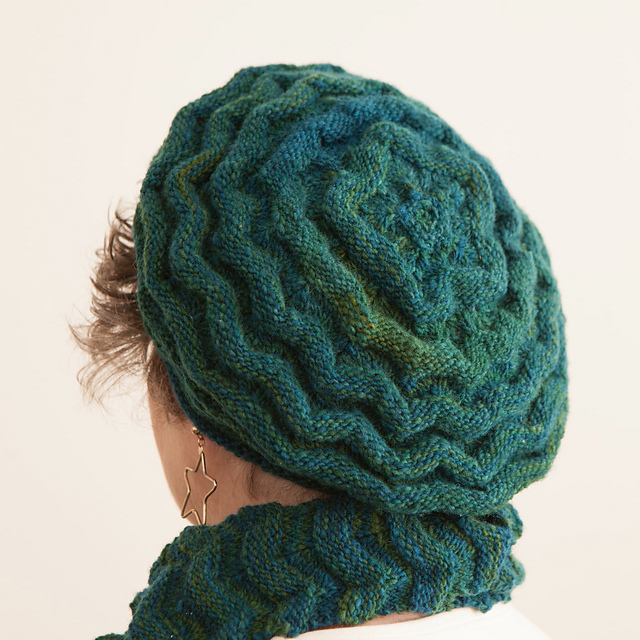 Ravelry: Welted Waves Hat pattern by Knitwise Design
