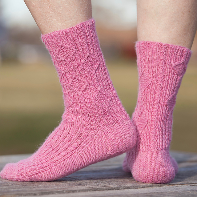 Ravelry: Daring Diamonds Socks pattern by Knitwise Design