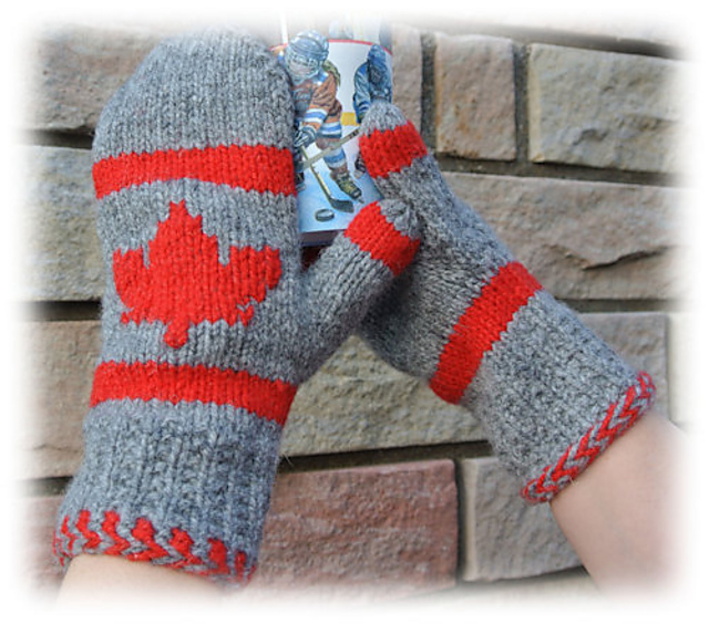 Ravelry: Canadian Maple Leaf Mittens pattern by Knitwits Heaven