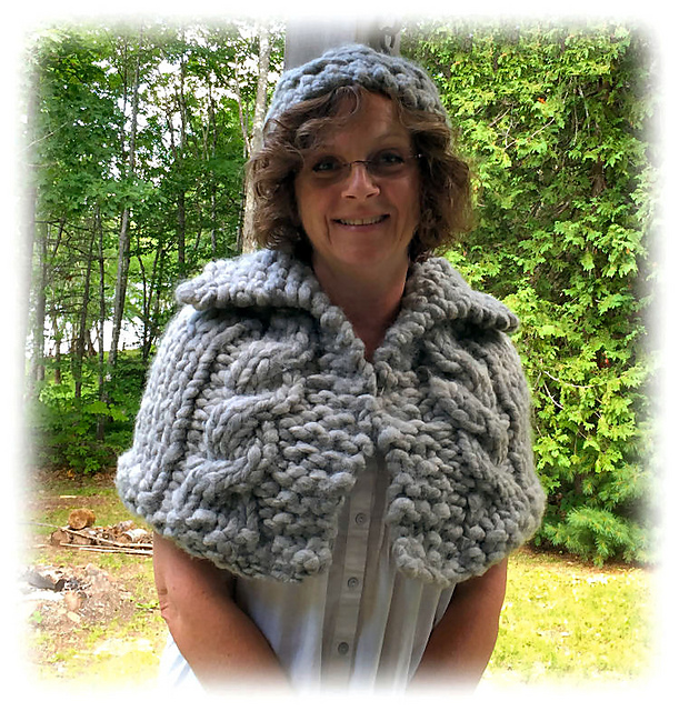 Ravelry: Quick & Easy Cabled Capelet pattern by Knitwits Heaven