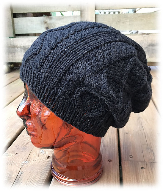 Ravelry: Cabled Slouchy Hat pattern by Knitwits Heaven