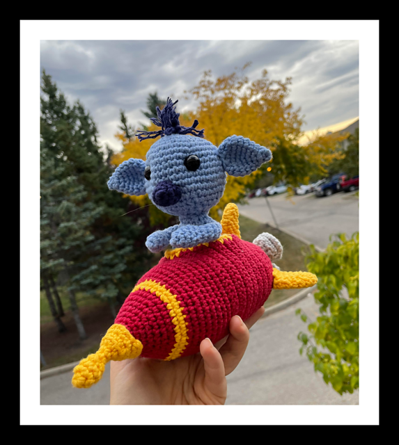 Ravelry: Morton the Alien with Rocket pattern by Rebecca Risk