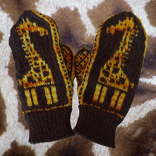 Ravelry: George Giraffe Mitten pattern by Sharon Oliveira