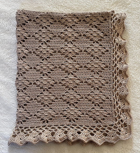 Ravelry: Diamonds and Shells Blanket pattern by Knot the Patterns