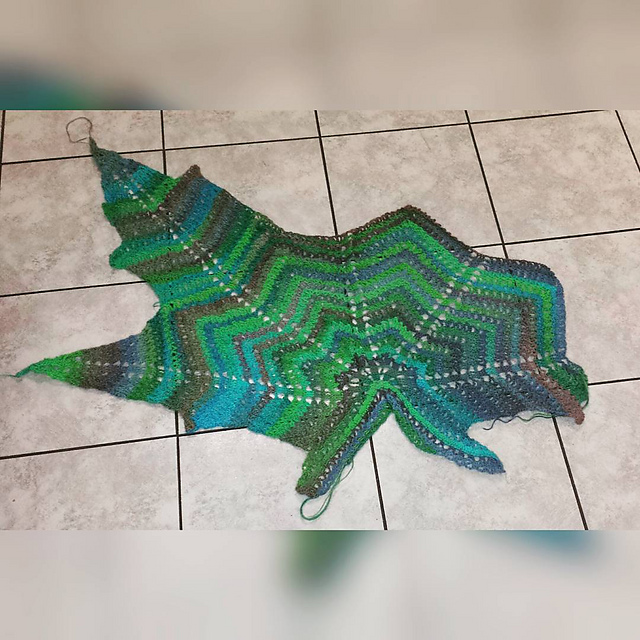 Ravelry: KnottyGeek's Maple Leaf Crochet Shawl
