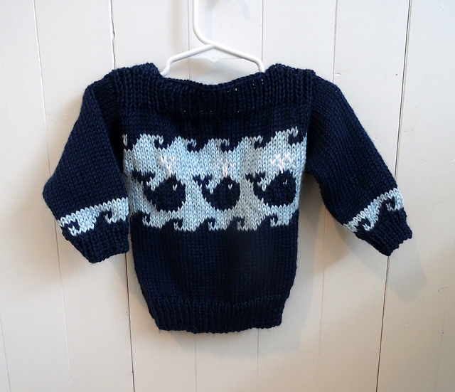 Ravelry: Boat Neck Sweater w Whales pattern by Theresa Black