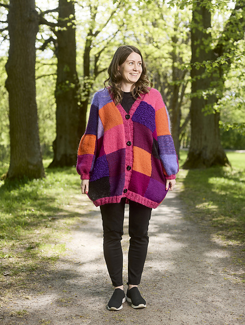 Ravelry: Knit patchwork cardigan pattern by Annette Saksman