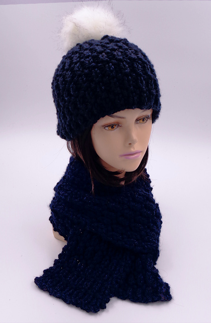Ravelry: Broken Rib Hat & Scarf pattern by Kathy Zimmerman