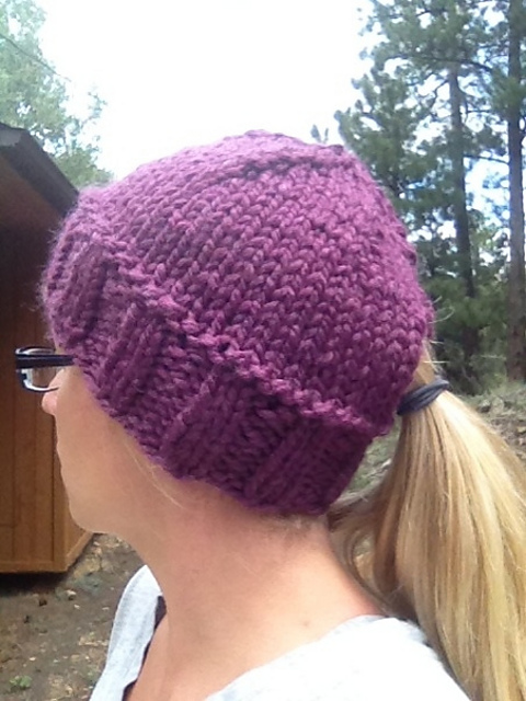 Ravelry: Quick Ponytail Hat pattern by Kristina Cotterman